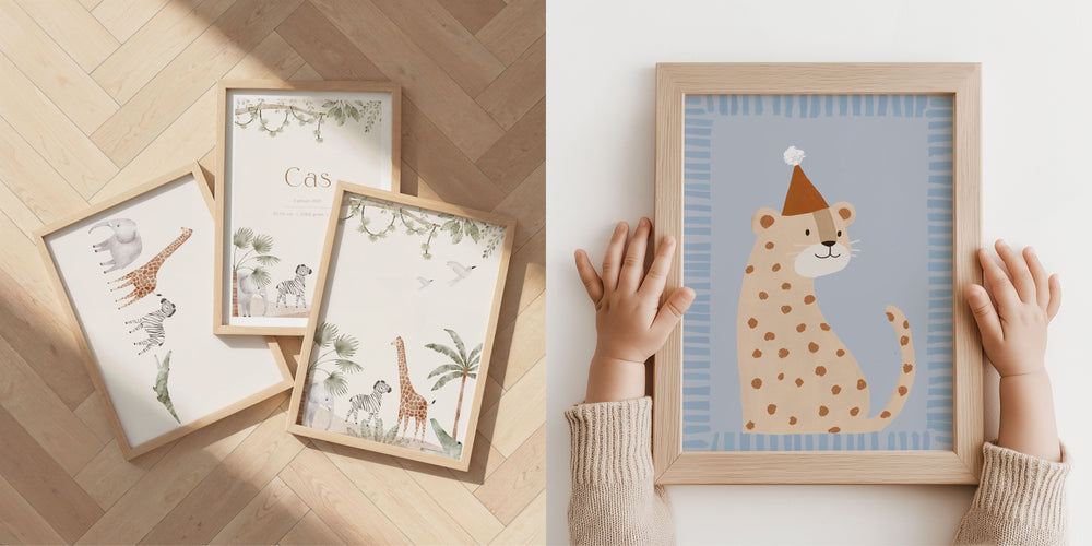 Jungle Posters Kinderkamer - Dieren Posters met Aapjes, Giraffen ...