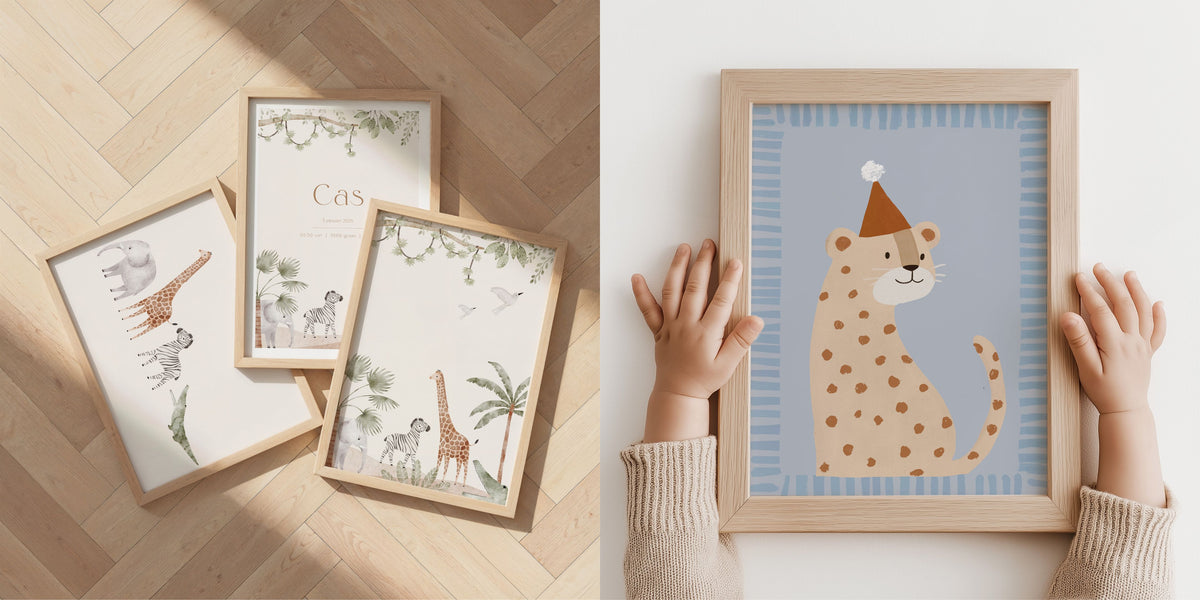Jungle Posters Kinderkamer - Dieren Posters met Aapjes, Giraffen ...